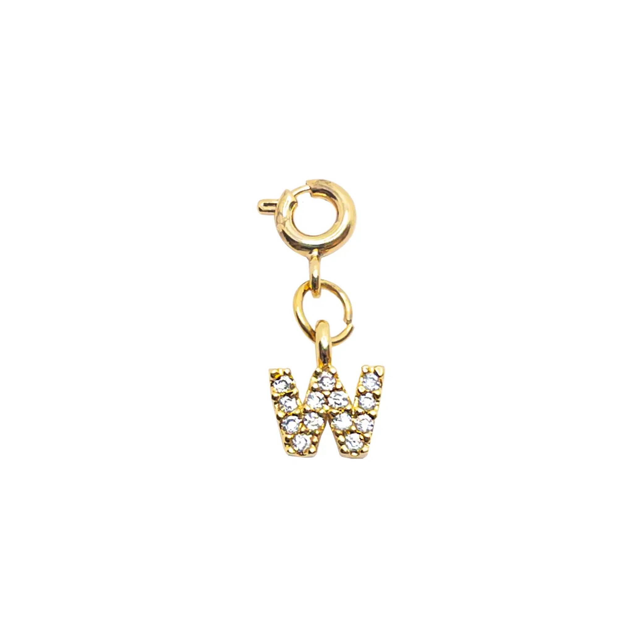 Initial W - Gold Charm | LaCkore Couture