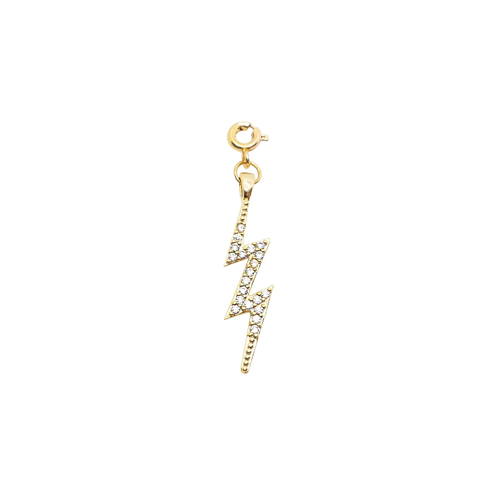 Lighting Bolt Gold Charm | LaCkore Couture